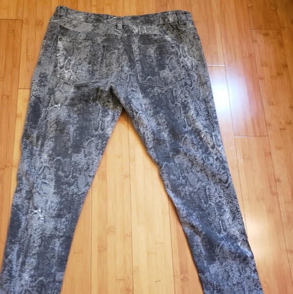 Jeans | Gray Black Snakeskin Skinny Jeans | Poshmark